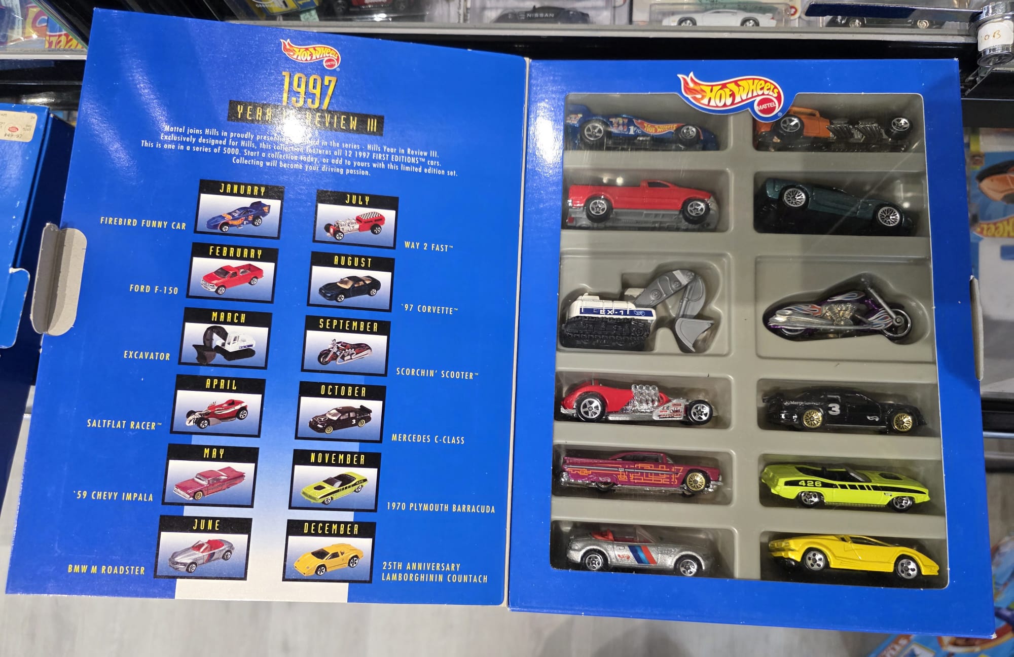 Hot Wheels Hills Exclusive 1997 Year In Review III Complete 12 Car Set ...